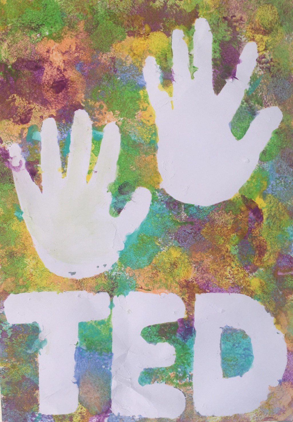 Handprint and name wall art. - This Crafty Family