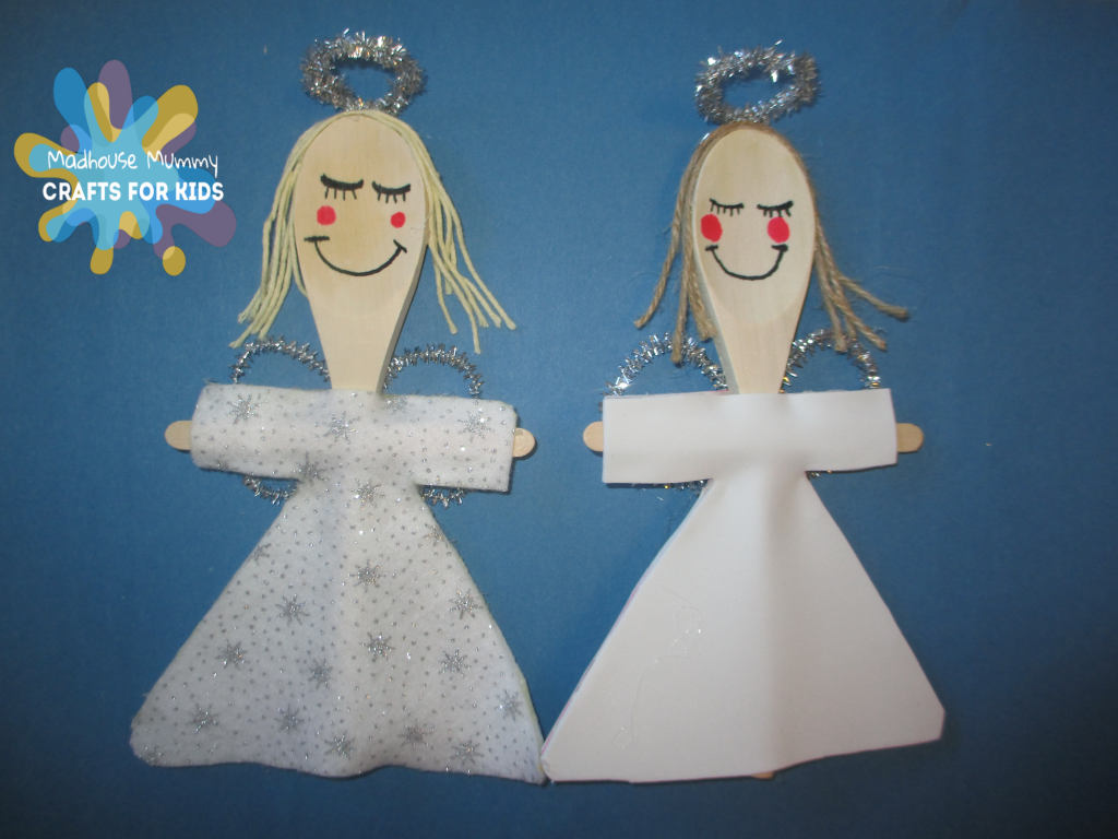 Wooden spoon Christmas nativity angel. - This Crafty Family-craft for kids
