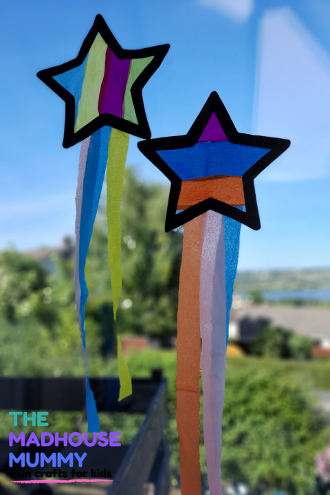 Magic star suncatcher craft - This Crafty Family - Crafts for kids