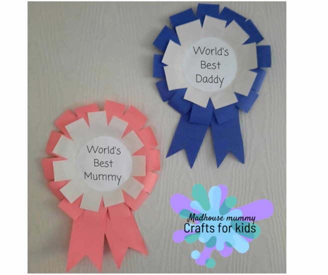 Simple paper rosettes. - This Crafty Family Crafts for kids.