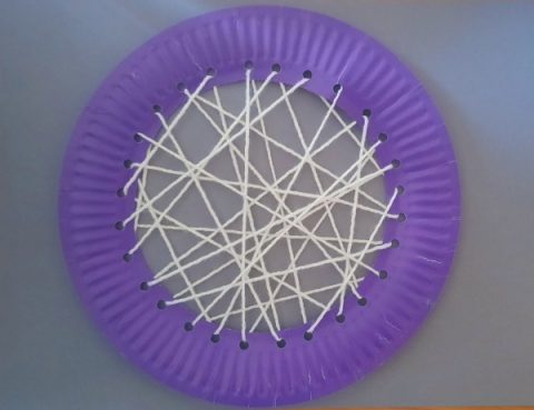 Paper plate spider web - This Crafty Family - crafts for kids