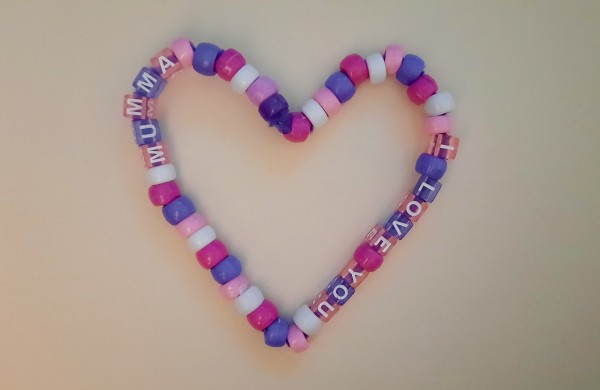 Beaded heart decorations - This Crafty Family - Crafts for kids