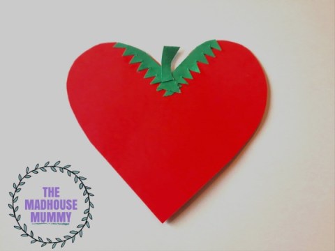 Chocolate strawberry valentines cards - This Crafty Family kids crafts