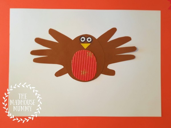 Hand print robin craft - This Crafty Family - Crafts for kids