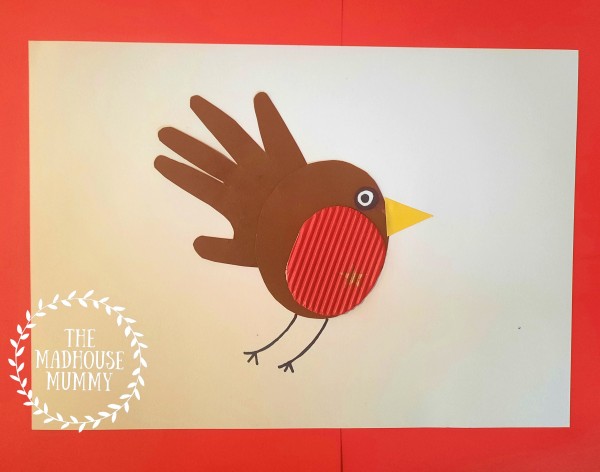 Hand print robin craft - This Crafty Family - Crafts for kids