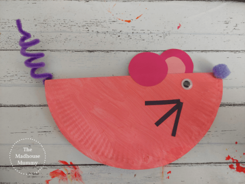 Paper plate mouse - This Crafty Family - Crafts for kids