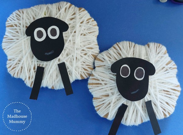 Yarn wrapped sheep craft - This Crafty Family - Crafts for kids