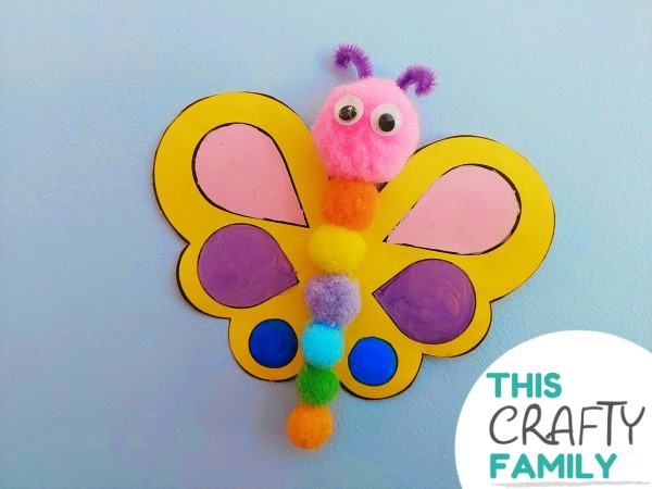 Summer butterfly craft - FREE printable - This Crafty Family crafts