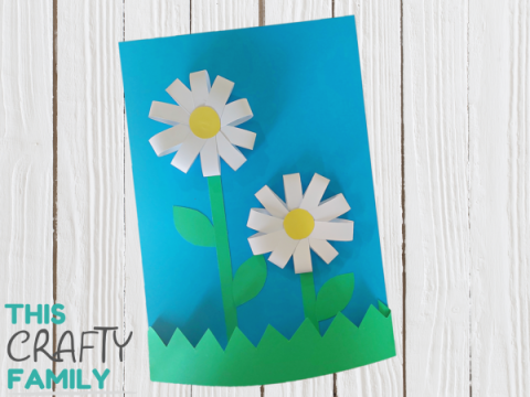 Paper daisy craft - This Crafty Family