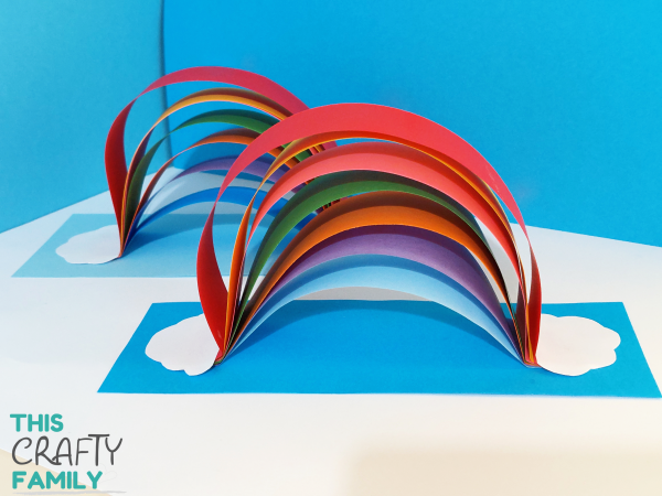 Paper rainbow craft - This Crafty Family