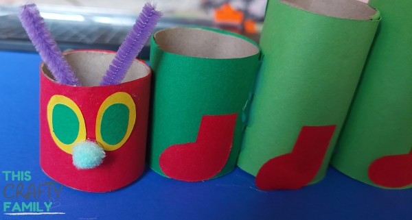 Caterpillar pencil pot craft - This Crafty Family