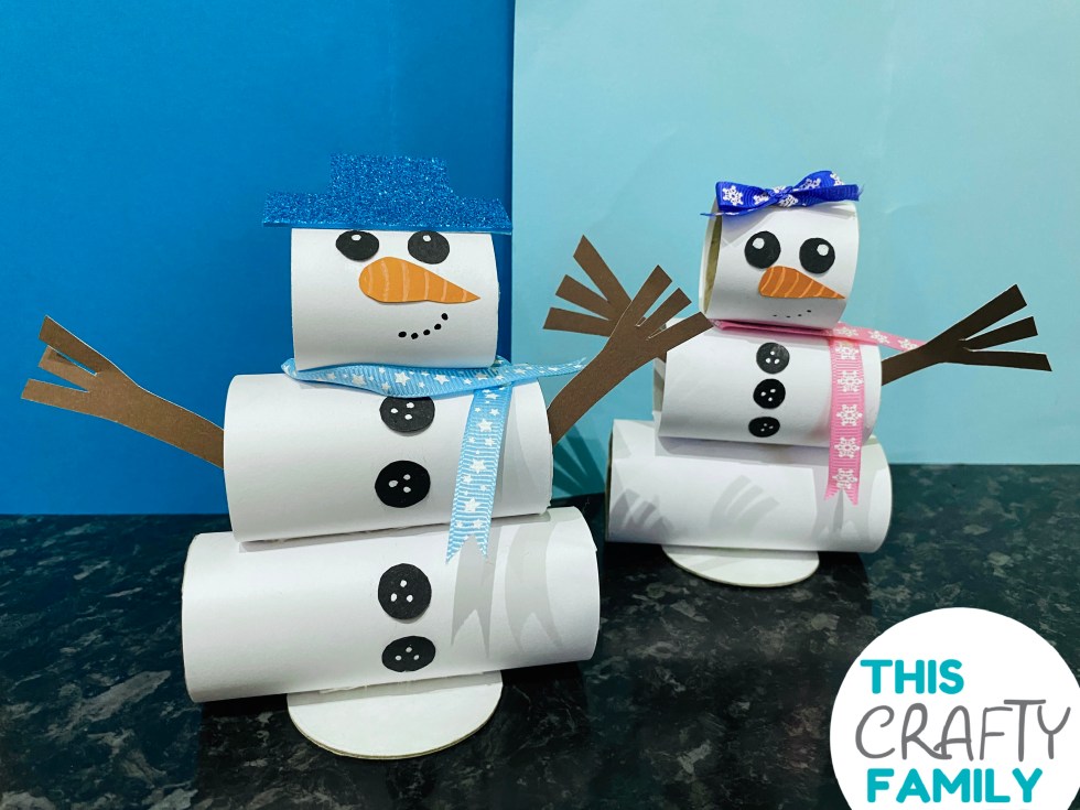 Paper snowman craft - This Crafty Family