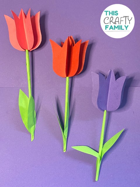 EASY Paper tulips - This Crafty Family