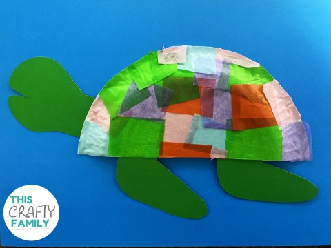 Paper Plate turtle - This Crafty Family