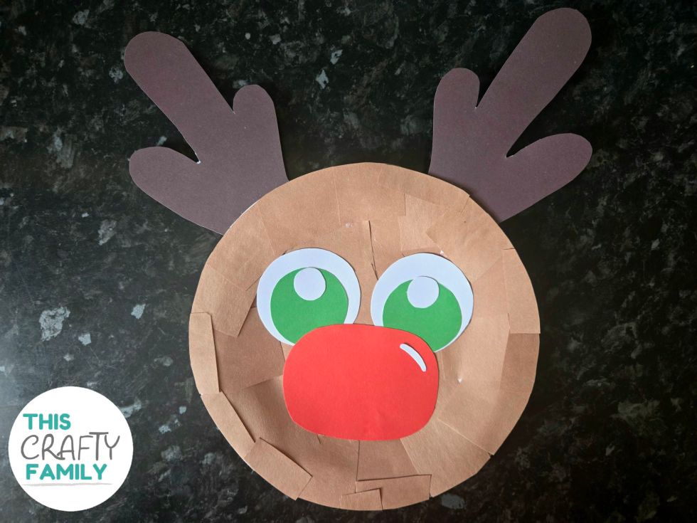 Paper plate rudolph - This Crafty Family