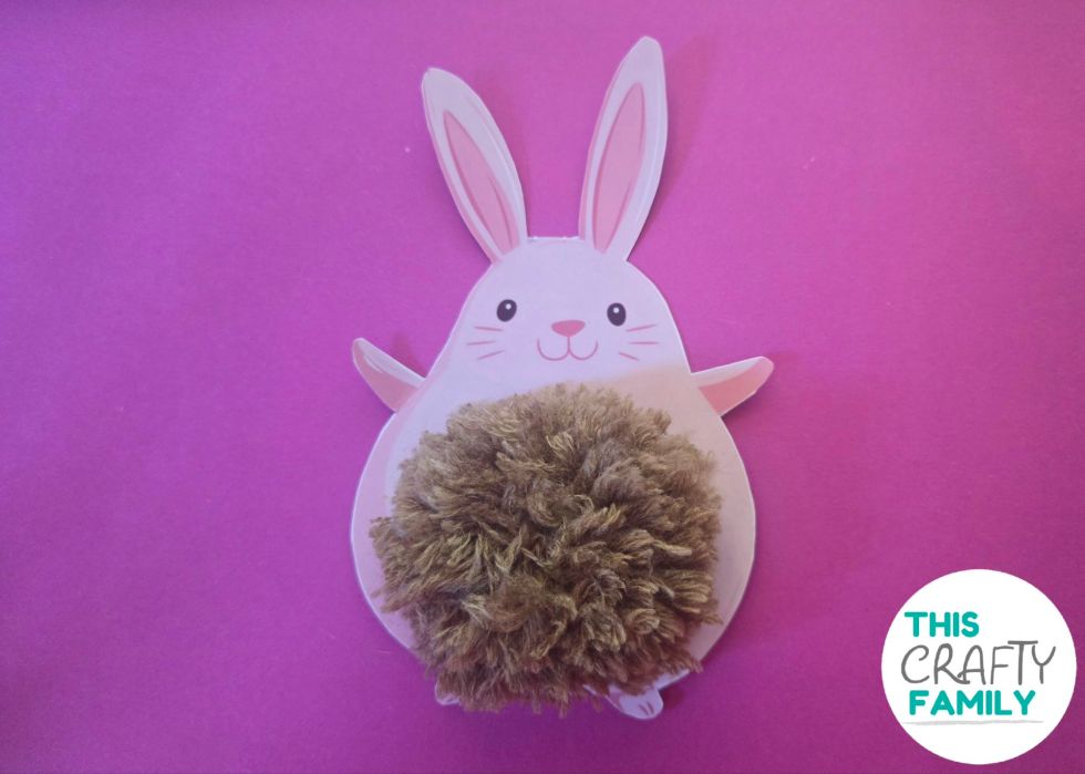 fluffy pom pom bunnies - This Crafty Family