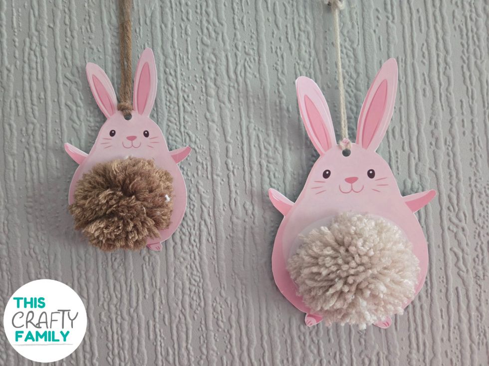 fluffy pom pom bunnies - This Crafty Family