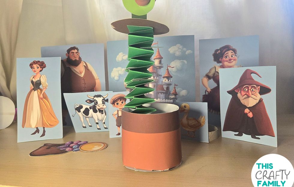 Printable jack and the beanstalk figures and growing beanstalk craft ...