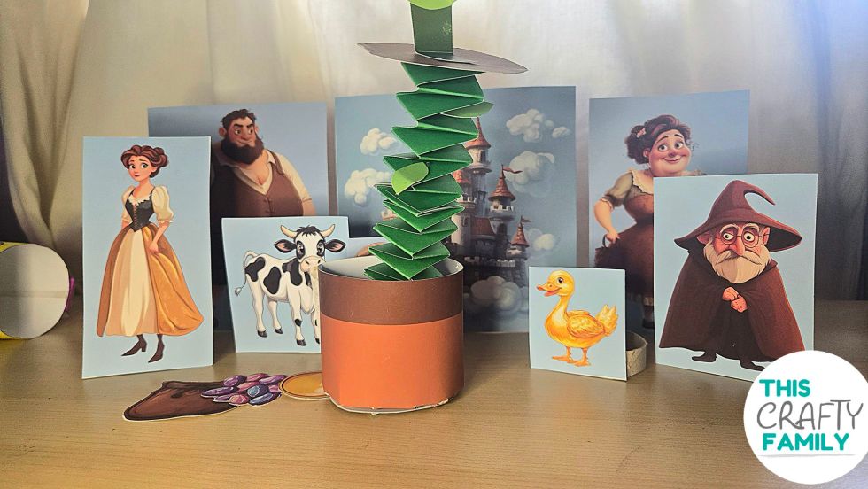 Printable jack and the beanstalk figures and growing beanstalk craft ...