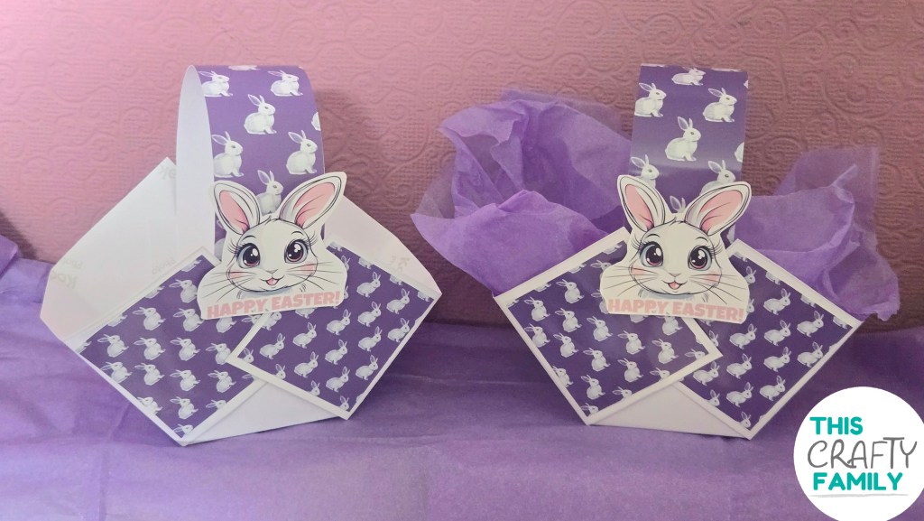 free PRINTABLE easter bunny baskets - This Crafty Family