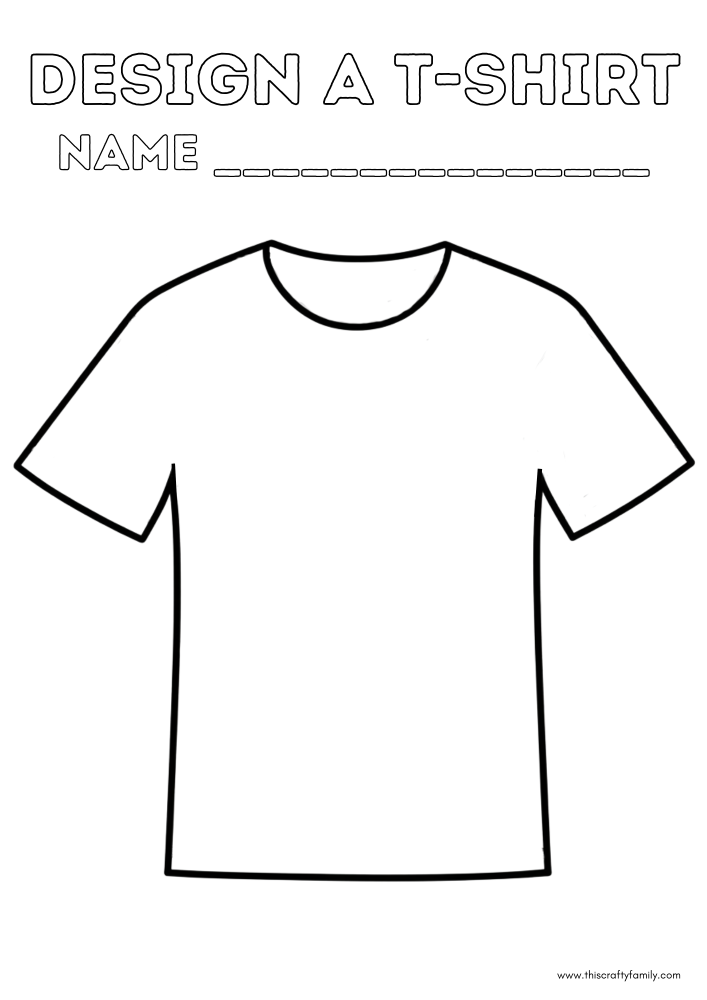 Design a t-shirt printable - This Crafty Family