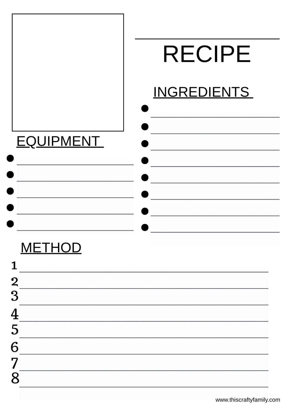Pizza Craft with Recipe worksheet - This Crafty Family