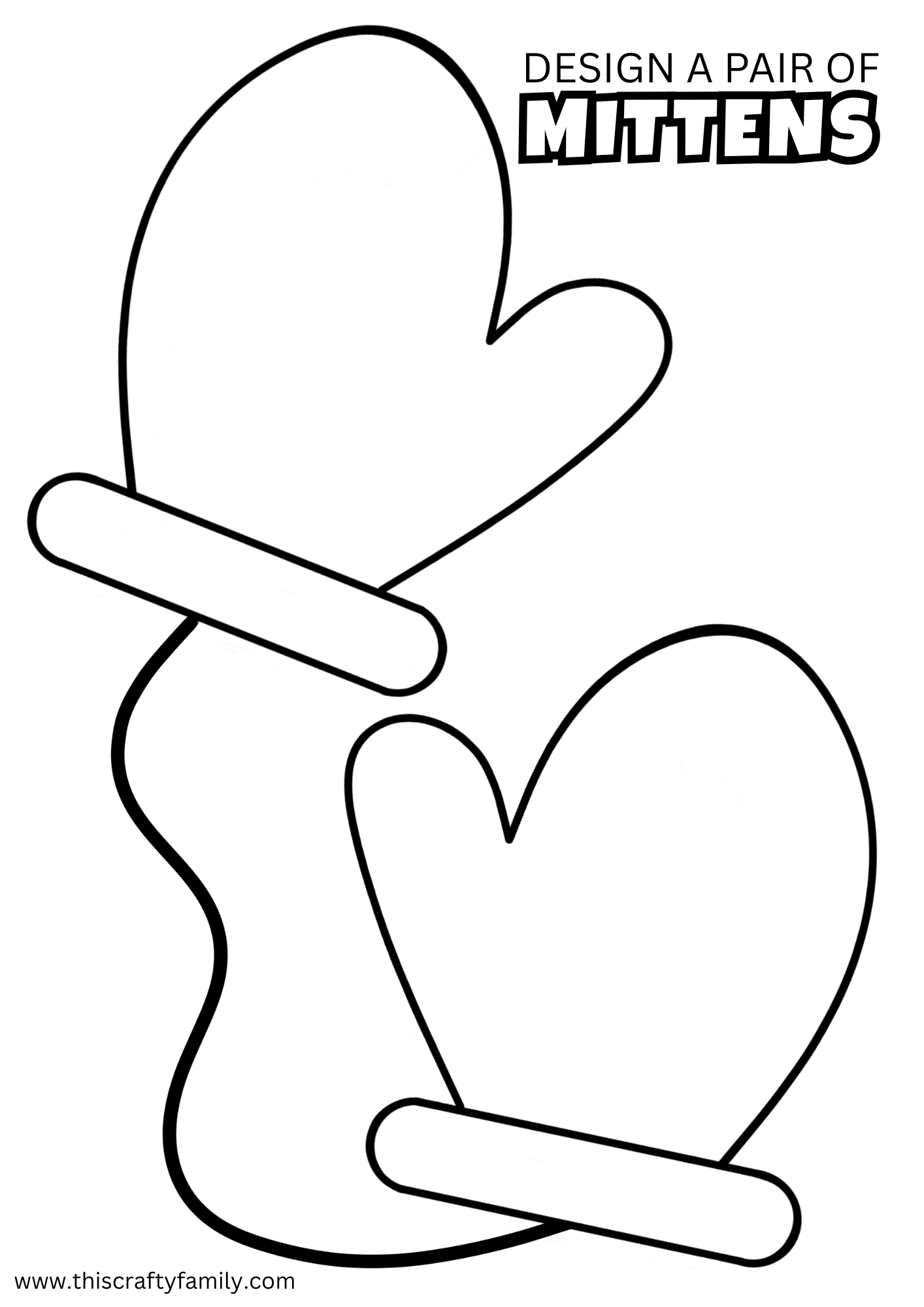 Design a Pair of mittens printable. - This Crafty Family